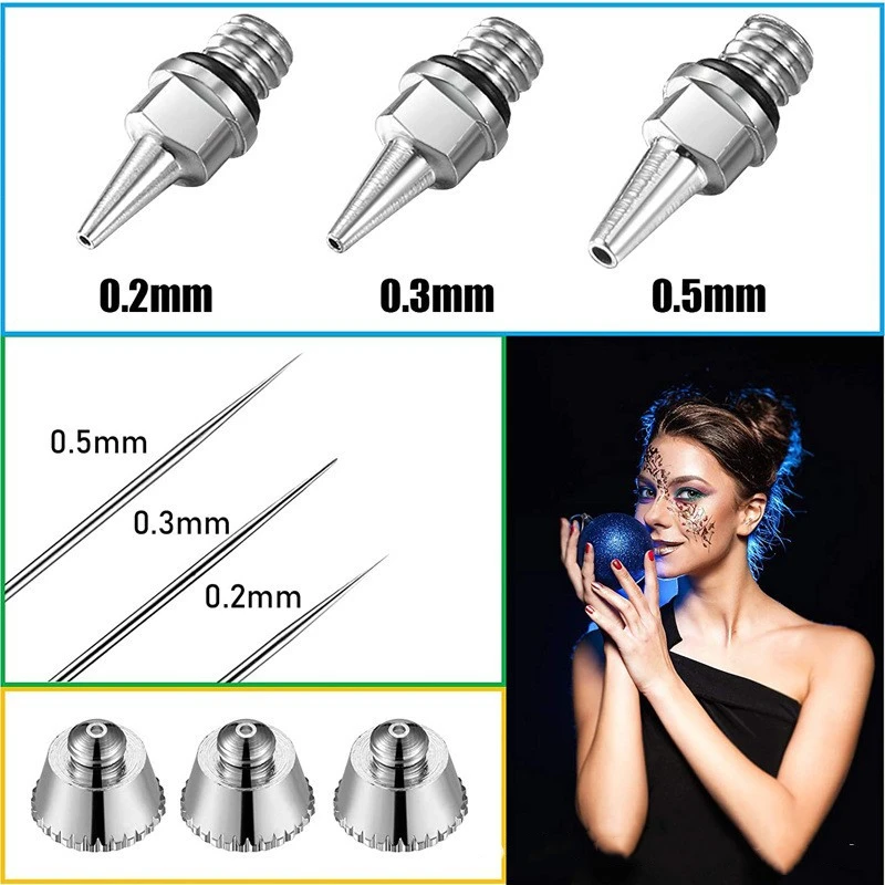 3pcs-set-0-2-0-3-0-5mm-Airbrush-Nozzle-Needle-Airbrushes-Spray-Gun ...