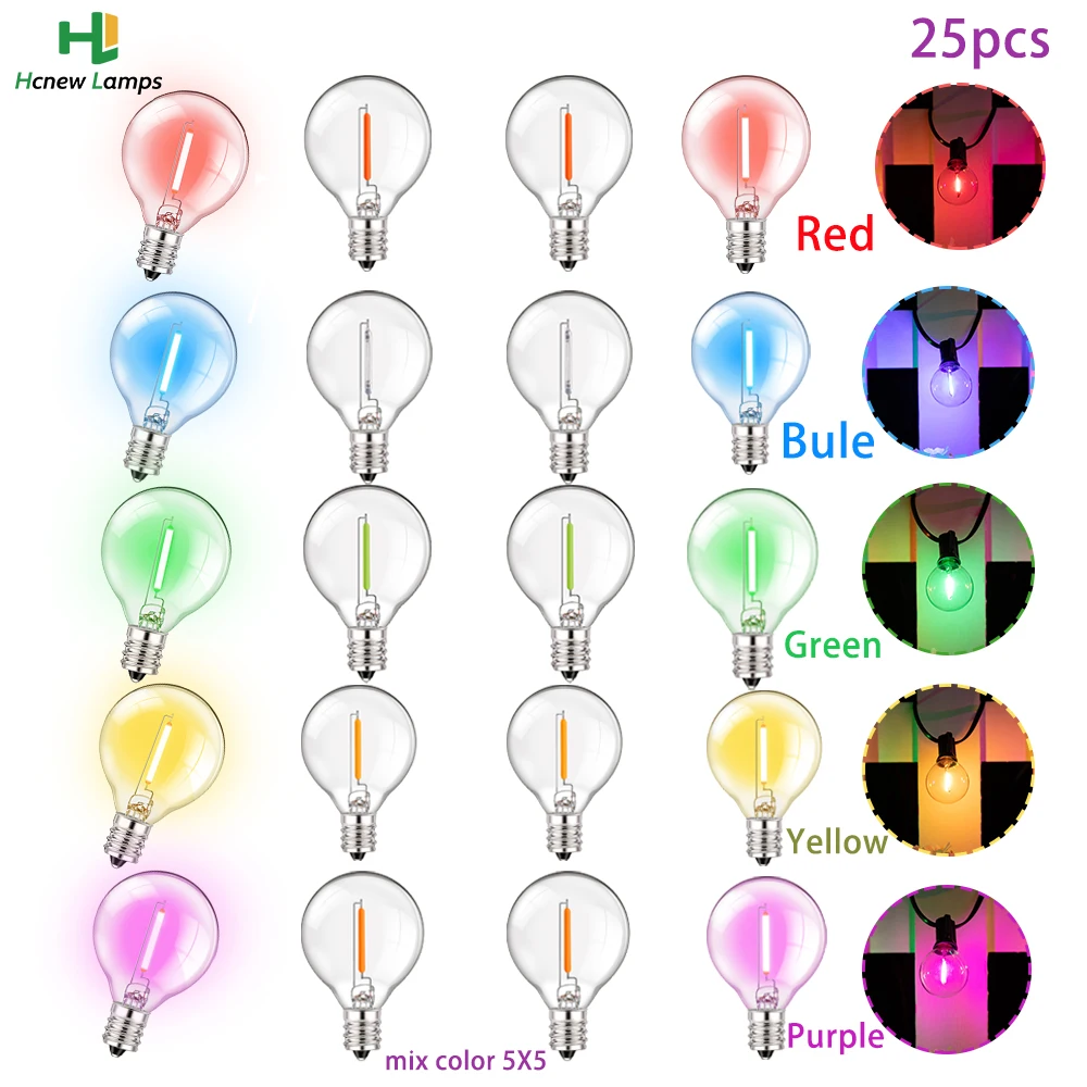 25-15-10-6Pcs-G40-LED-Colored-Light-Bulb-E12-Led-Bulb-220V-110V ...