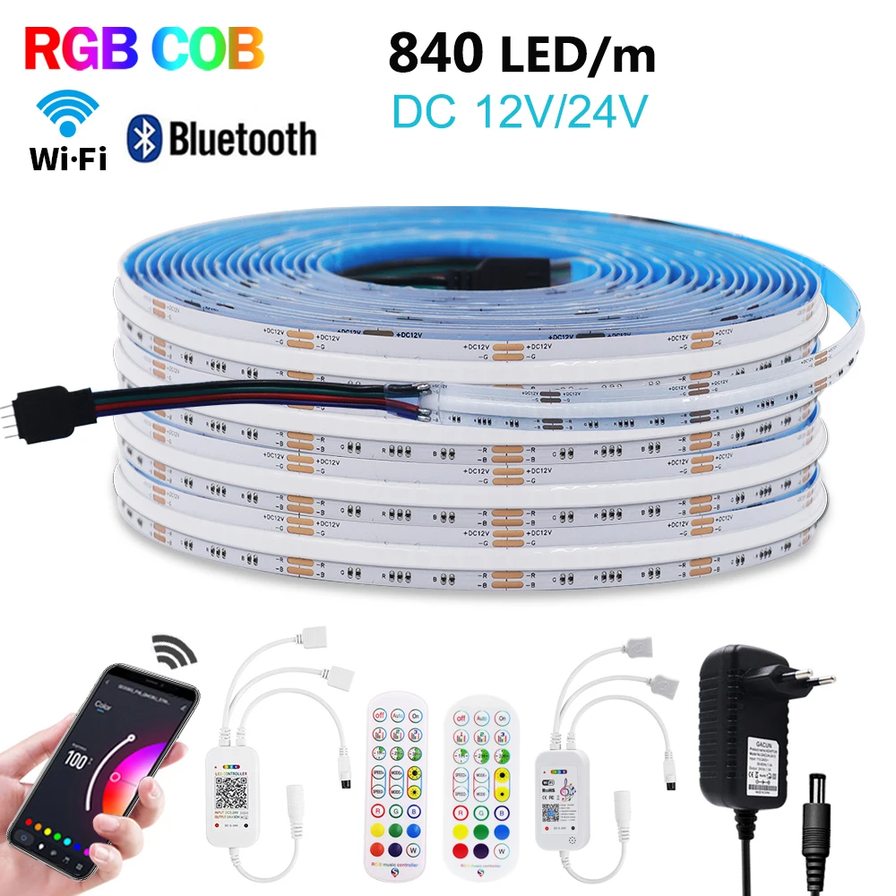 Tuya-COB-RGB-Led-Strip-12V-24V-840LEDs-m-Flexible-LED-Tape-WiFi ...