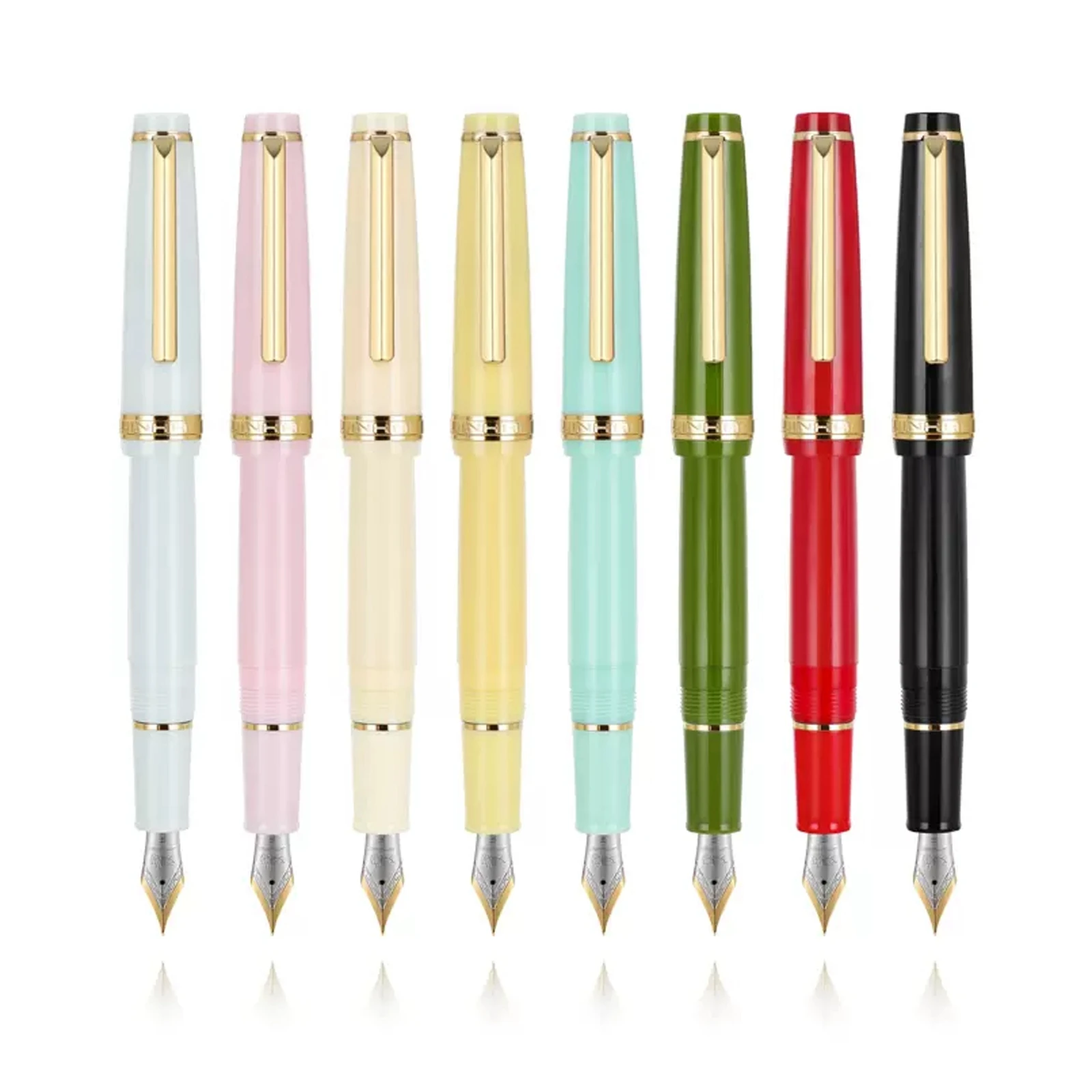 Jinhao 82 Gold clip Fountain Pen Acrylic F 0.5mm nibs school office ...