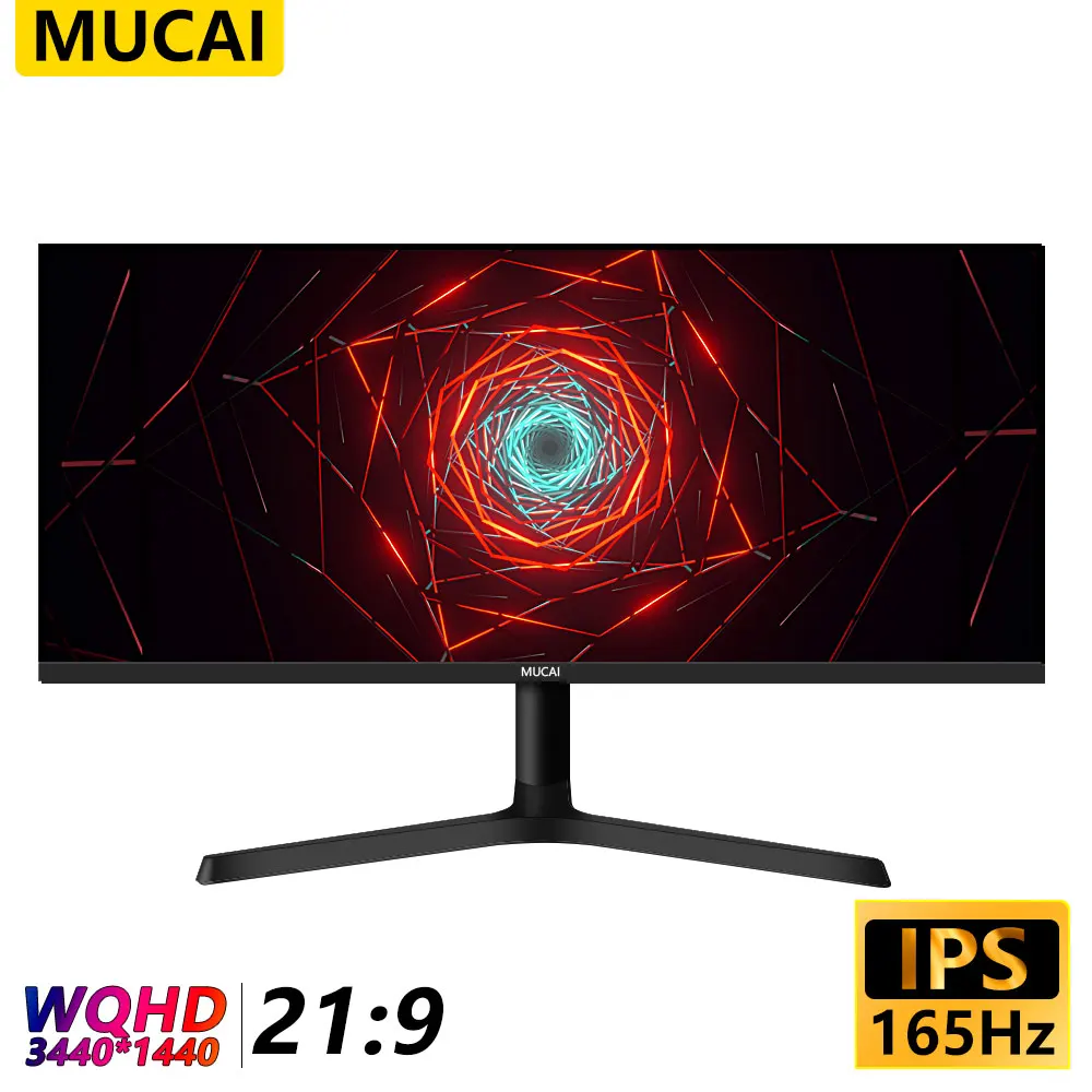 MUCAI Tela do computador de jogos, 34 polegadas Monitor, 144Hz Wide ...