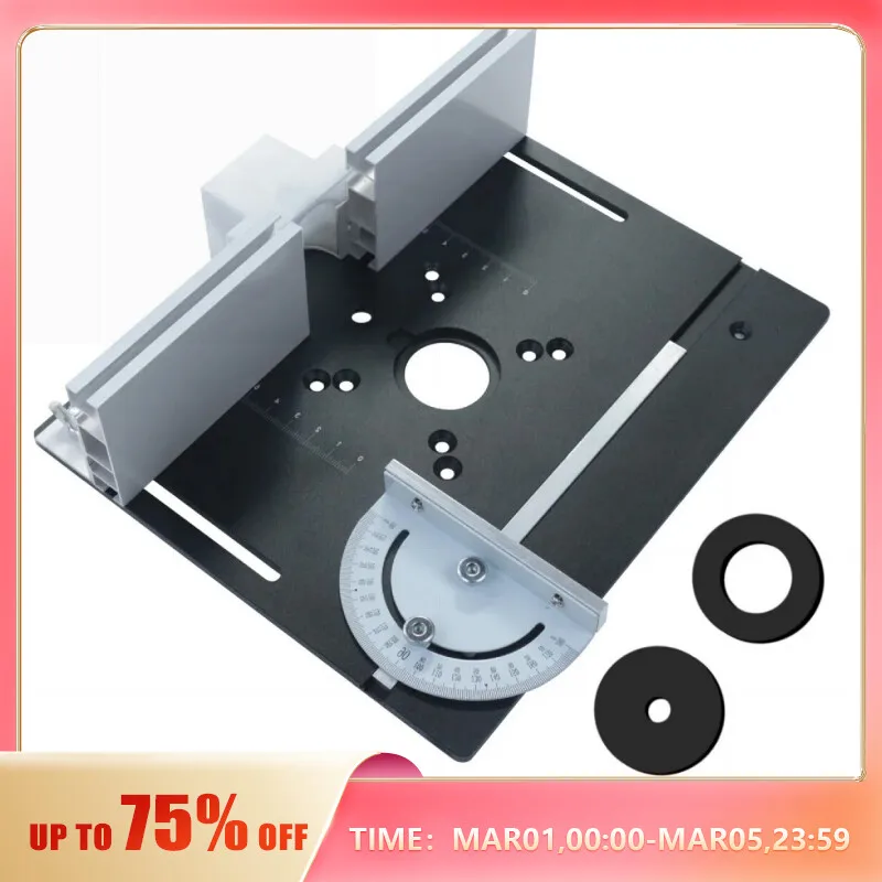 Aluminum-Router-Table-Insert-Plate-W-Miter-Gauge-Guide-and-Bracket-for ...