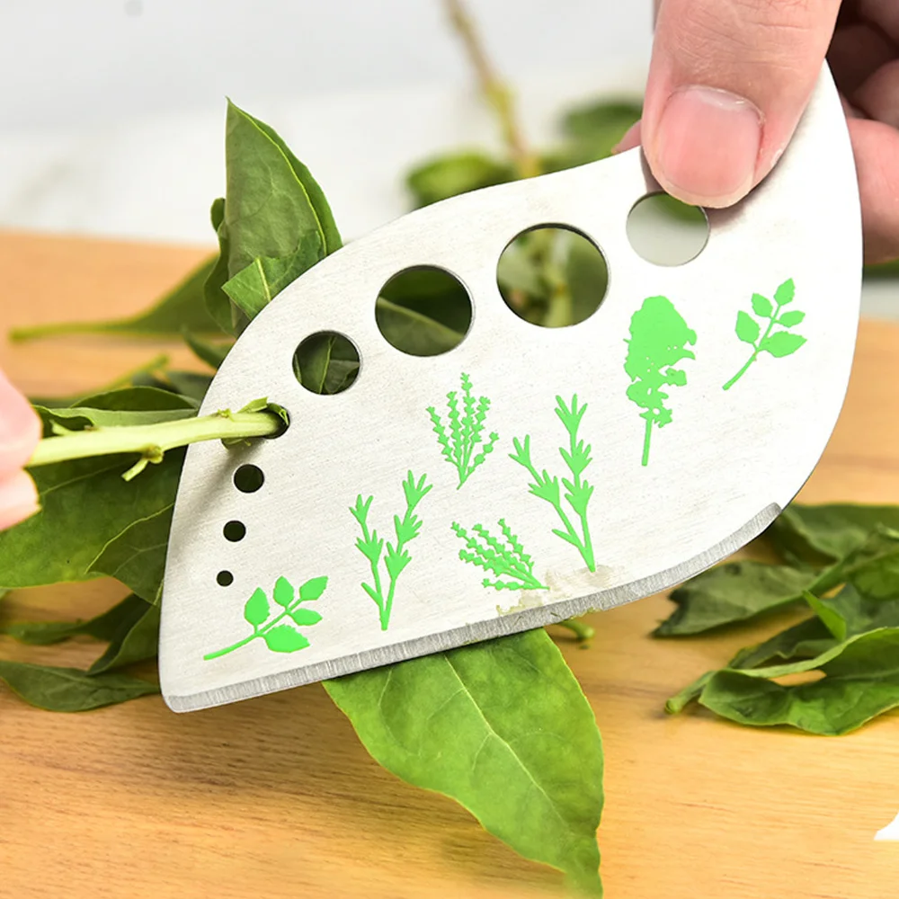 Jaswehome Herb Stripper Leaves Stripping Tool 9 Holes Stainless Steel ...