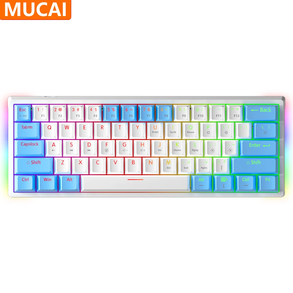 MUCAI-MK61-Mechanical-Keyboard-Portable-61-Keys-RGB-LED-Backlit-USB ...