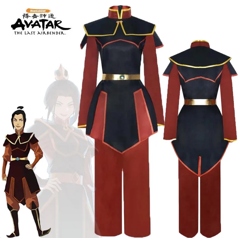 Anime-Avatar-The-Last-Airbender-Azula-Cosplay-Costume-Red-Top-Cloak ...
