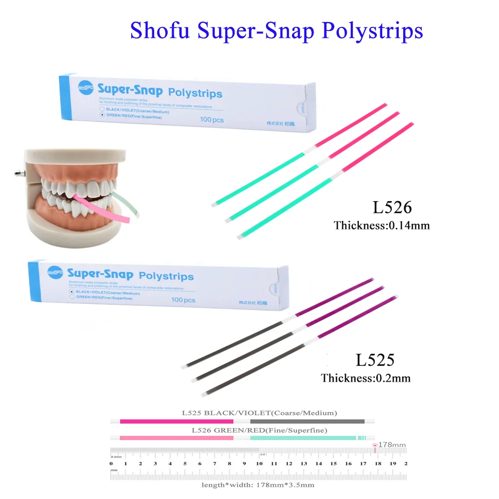 100Pcs-SHOFU-Dental-Super-Snap-Polystrips-For-Finishing-Polishing ...