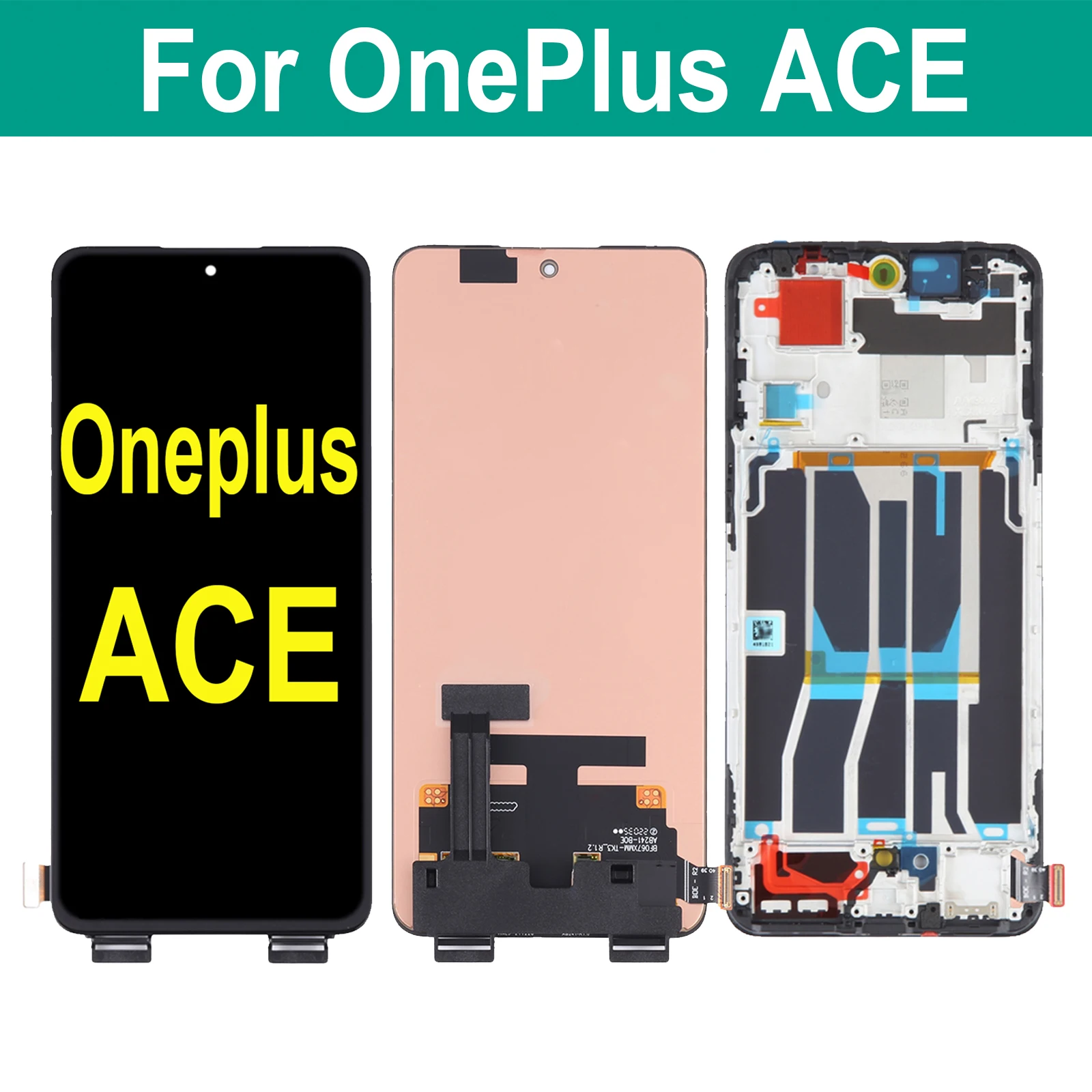 Original 6.7 polegada para oneplus ace pgkm10 display lcd painel de ...