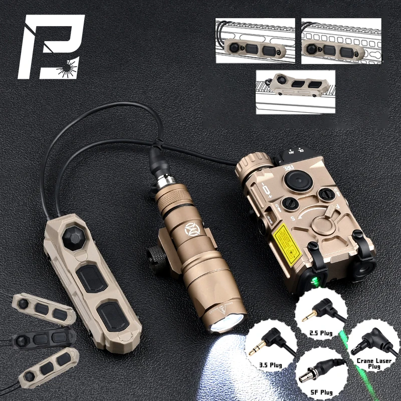 Airsoft Axon 압력 스위치 PEQ-15 DBAL-A2 M300 M600 손전등 Weapon1 라이트 스위치 Mlok 용 ...
