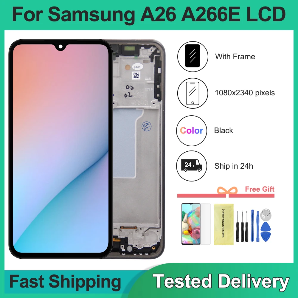 For Samsung A26 5G LCD Display 6.7'' Touch Screen Digitizer Assembly ...