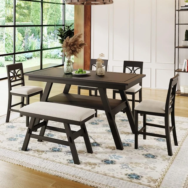Bench Dining Room Table Set