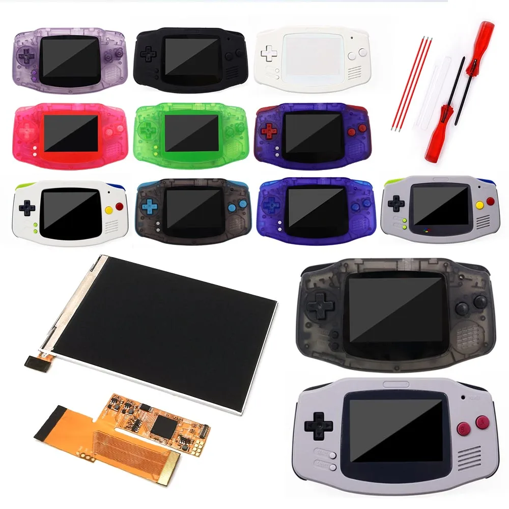 GBA-IPS-V2-LCD-Screen-Kits-with-10-Levels-High-Brightness-Backlight-for ...