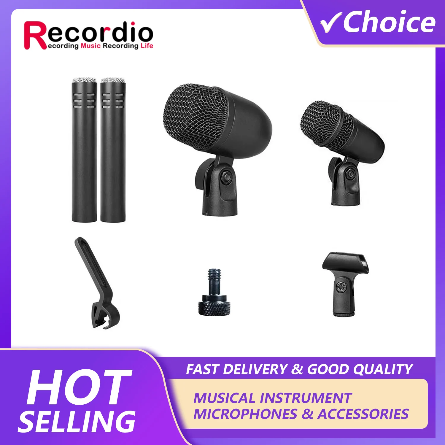 Professional-bass-drum-instrument-microphone-and-Mic-accessories-for ...