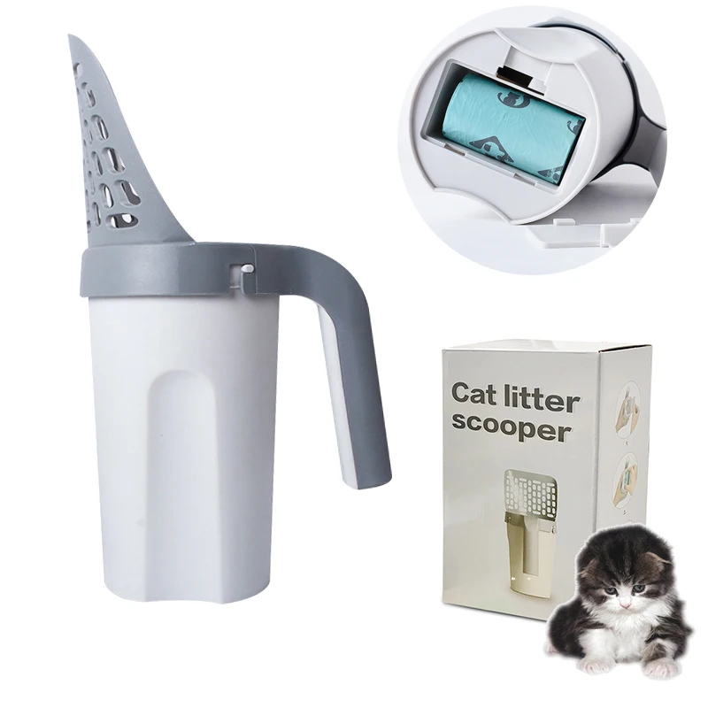 Cat-Litter-Shovel-with-1Pc-Pet-Poop-Bag-Pet-Litter-Sifter-Hollow-Neater ...