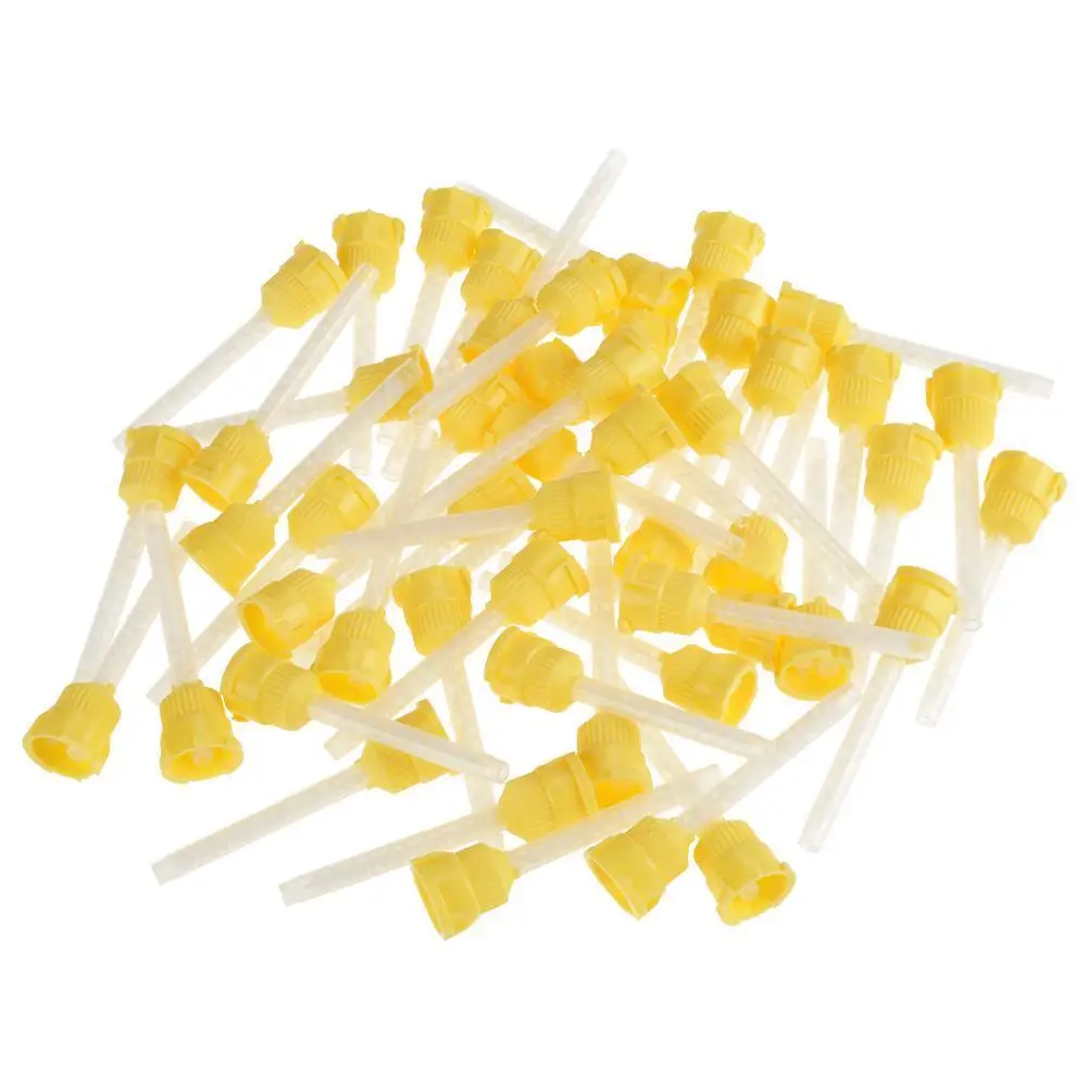 50Pcs/Pack Dental Silicon Impression Mixing Tips Temporary Silicone ...