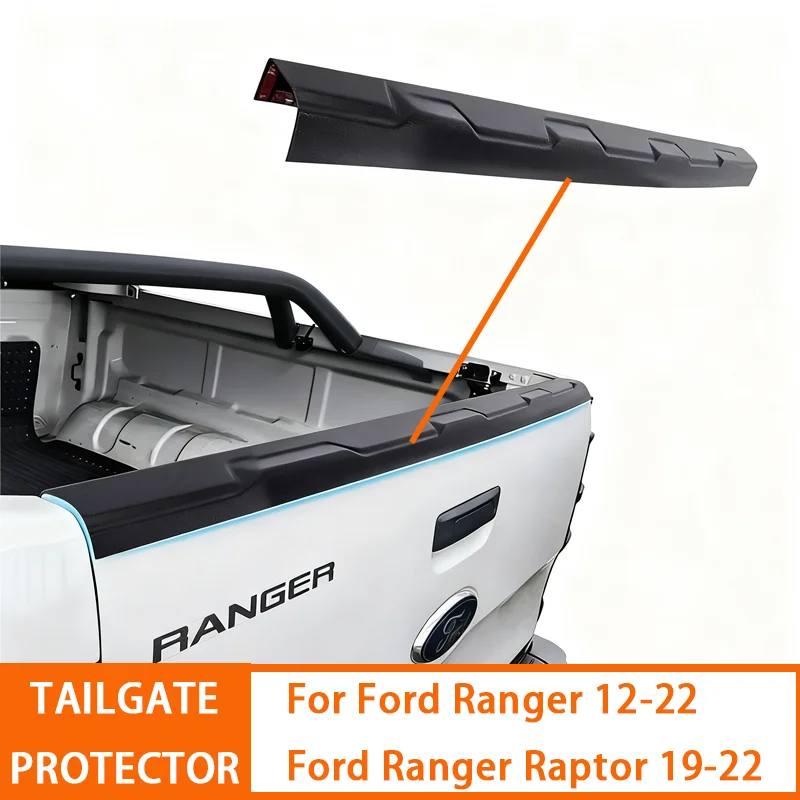 1PC Tailgate Protector Cover For Ford Ranger T6 T7 T8 2012-2021 ABS ...
