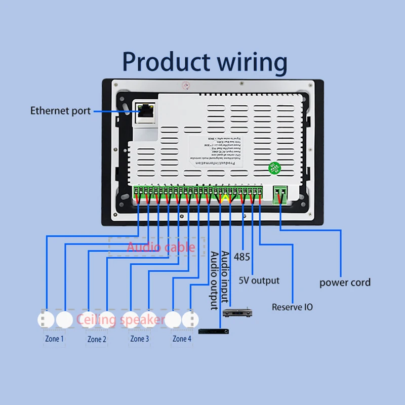 8 Inch Android 11 4 zone audio 8x30W TUYA smart home control sound ...