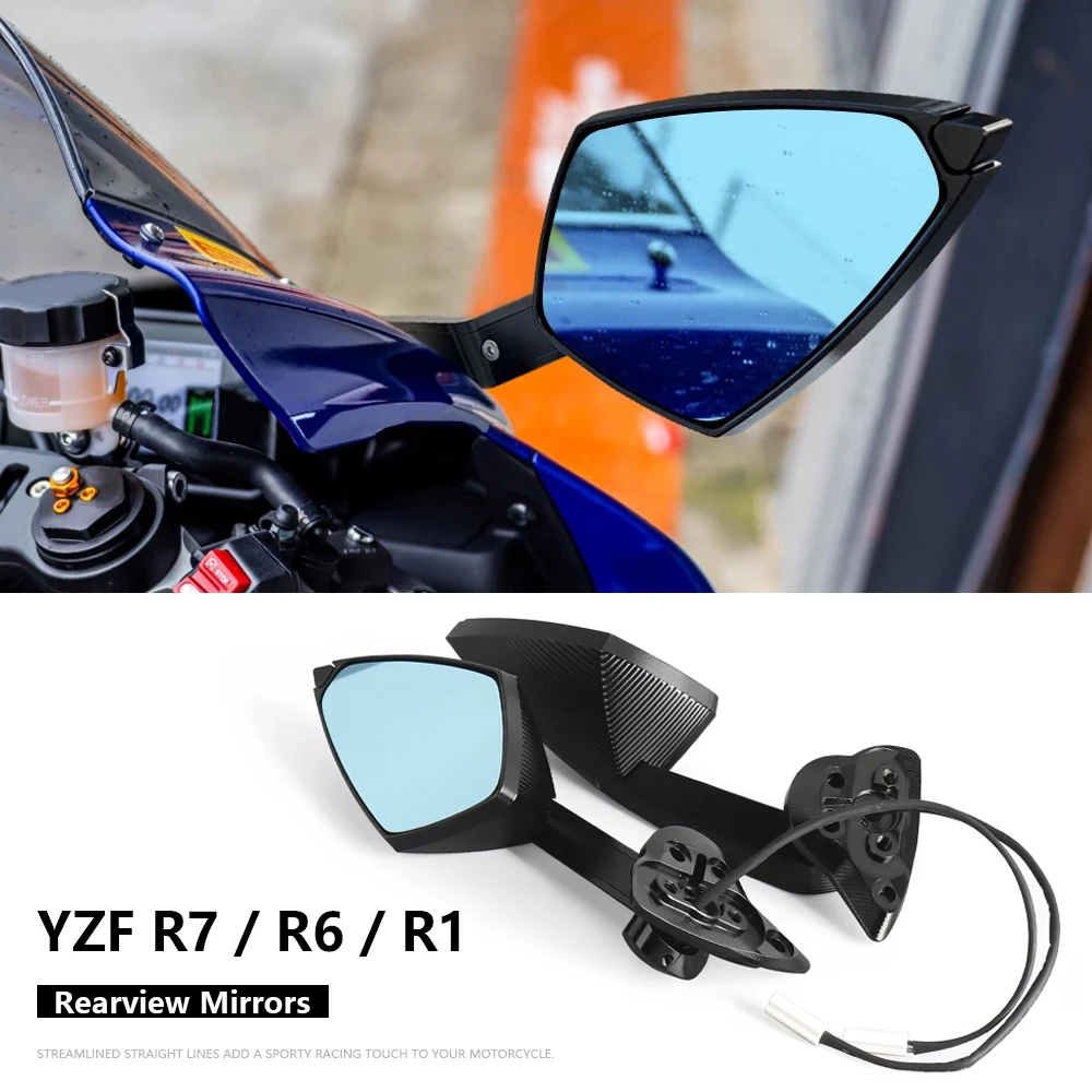 Motorcycle Rotatable Rearview Mirror Turn Signal Fit For YAMAHA YZF-R7 ...