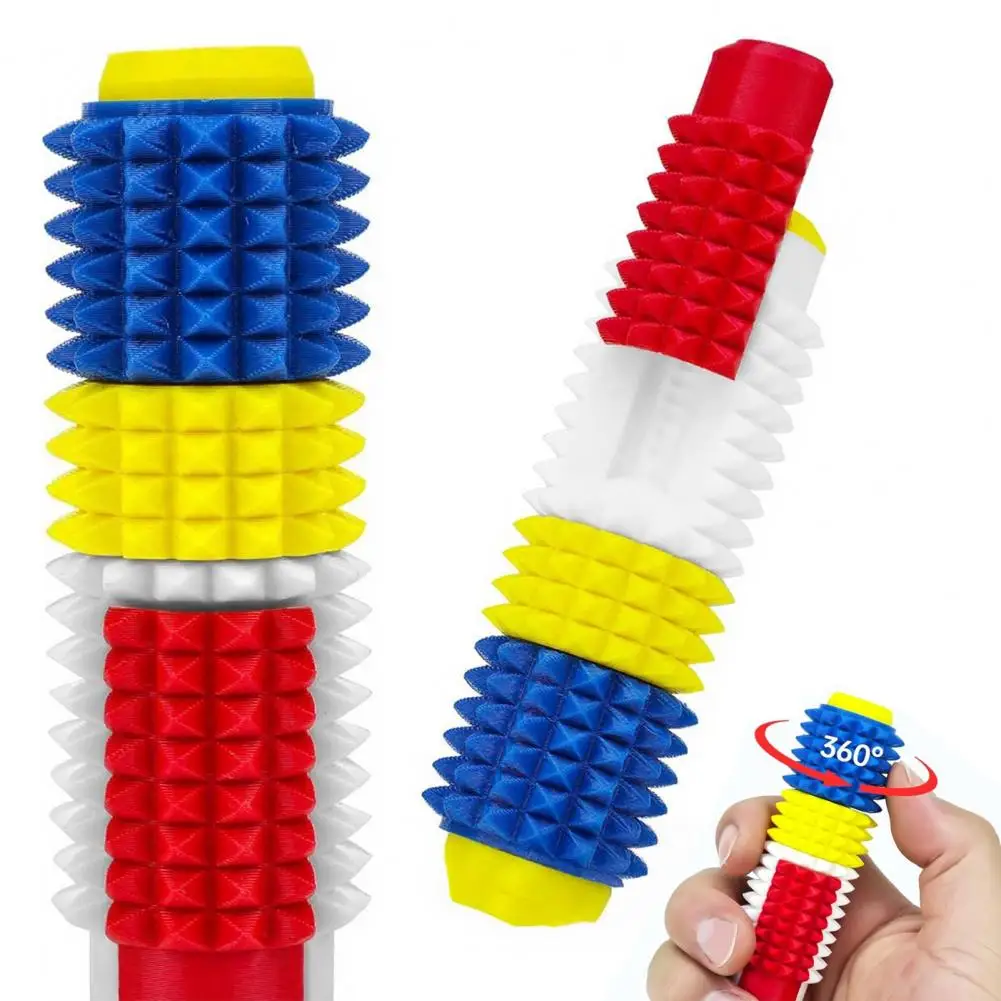 5-in-1 Spiked Roller Toy 3D Printed Spiky Pain Stim Keychain Mechanical ...