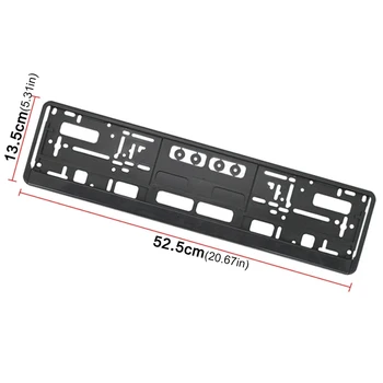 2Pcs Car Licence Plate Bracket Black Number Plate Holder EU Standard ...