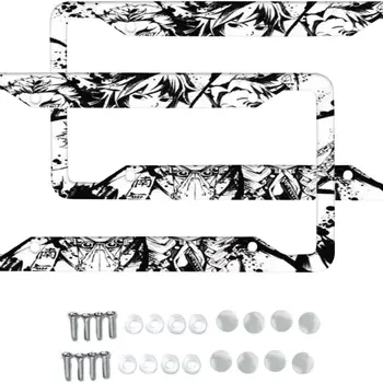 Anime Demon Slayer Pattern Car License Plate Frame 2 Pack License Plate ...