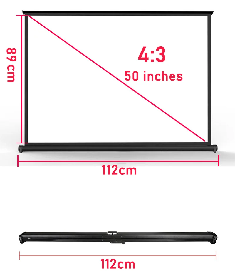 Easy-Open-Mini-Projection-Screen-50-inch-16x9-Widescreen-Ultra-HD-3D ...