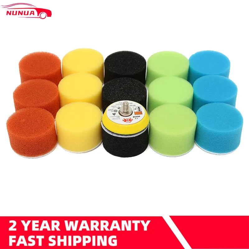 16pcs 2 Inch 50mm Buffing Sponge Polishing Pad Dual Action Hand Tool ...