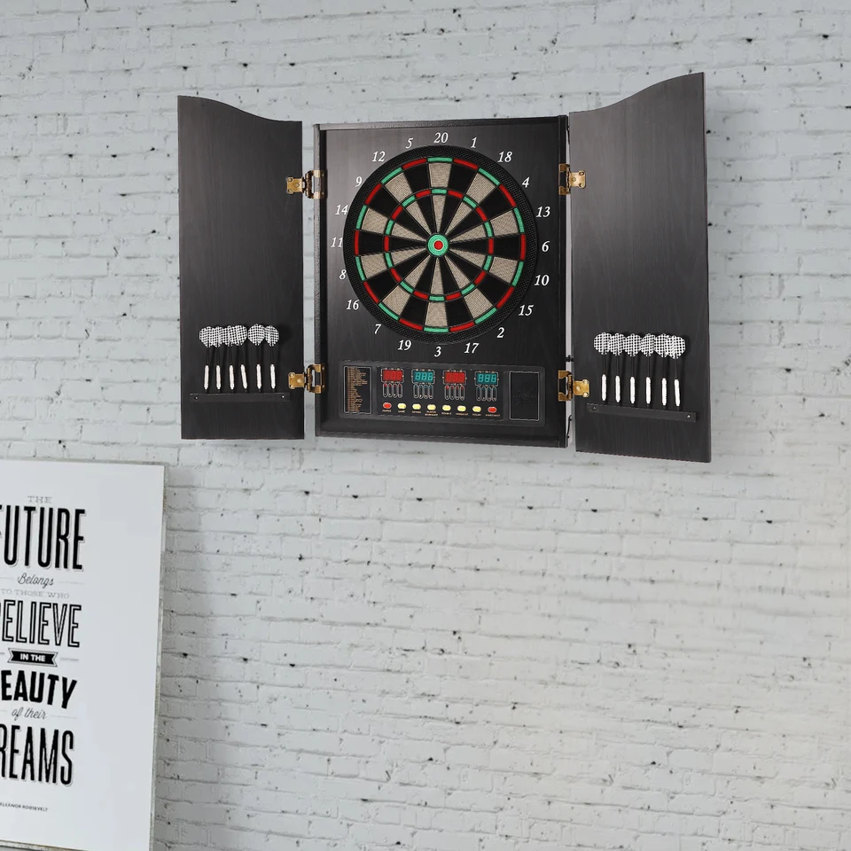 Winmau Ton Electronic Cabinet Dartboard Dart Machine With Game Computer ...