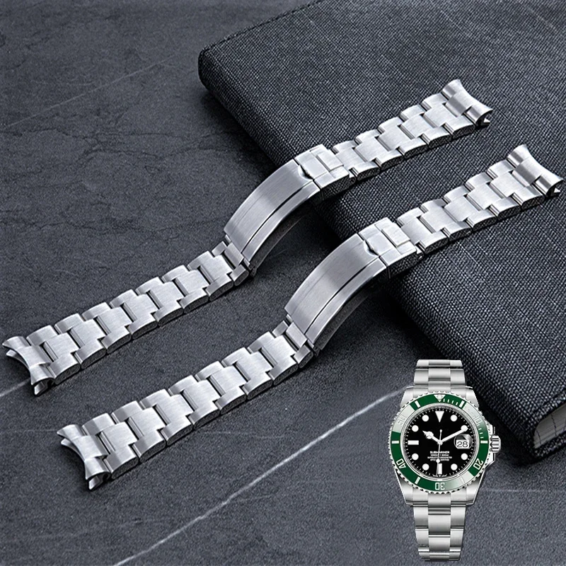 Solid-Stainless-Steel-Strap-For-Rolex-Daytona-Watch-Band-Male-Black ...