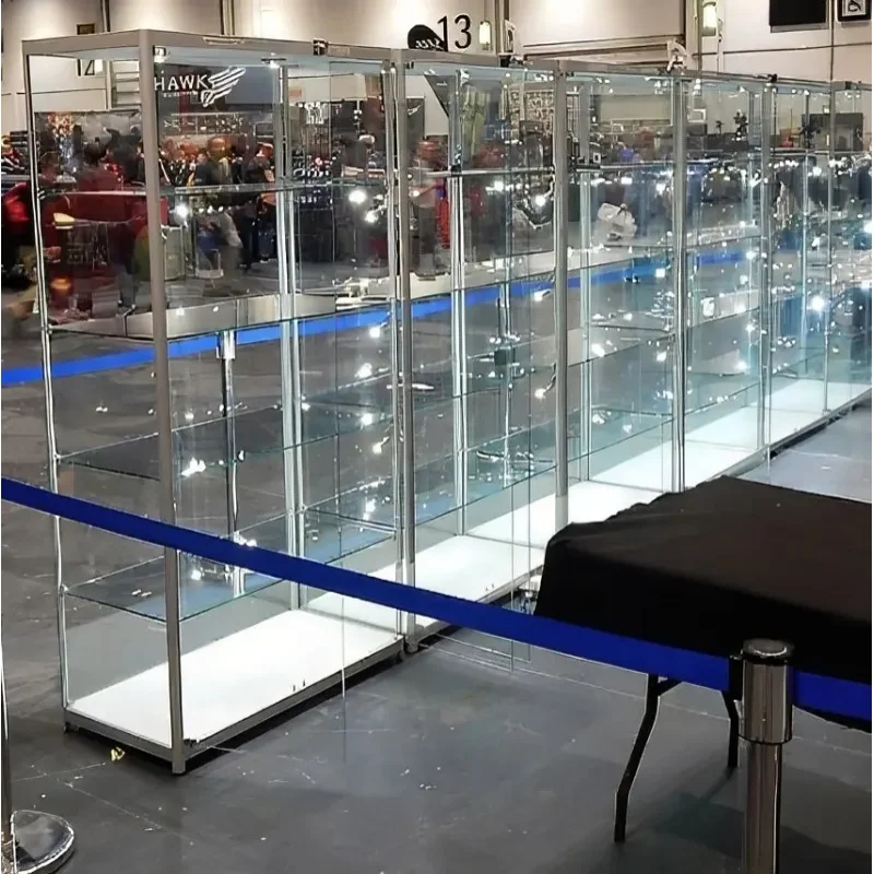 custom-Retail-Store-Aluminum-Frame-Tall-Cabinet-Display-Showcase-with ...