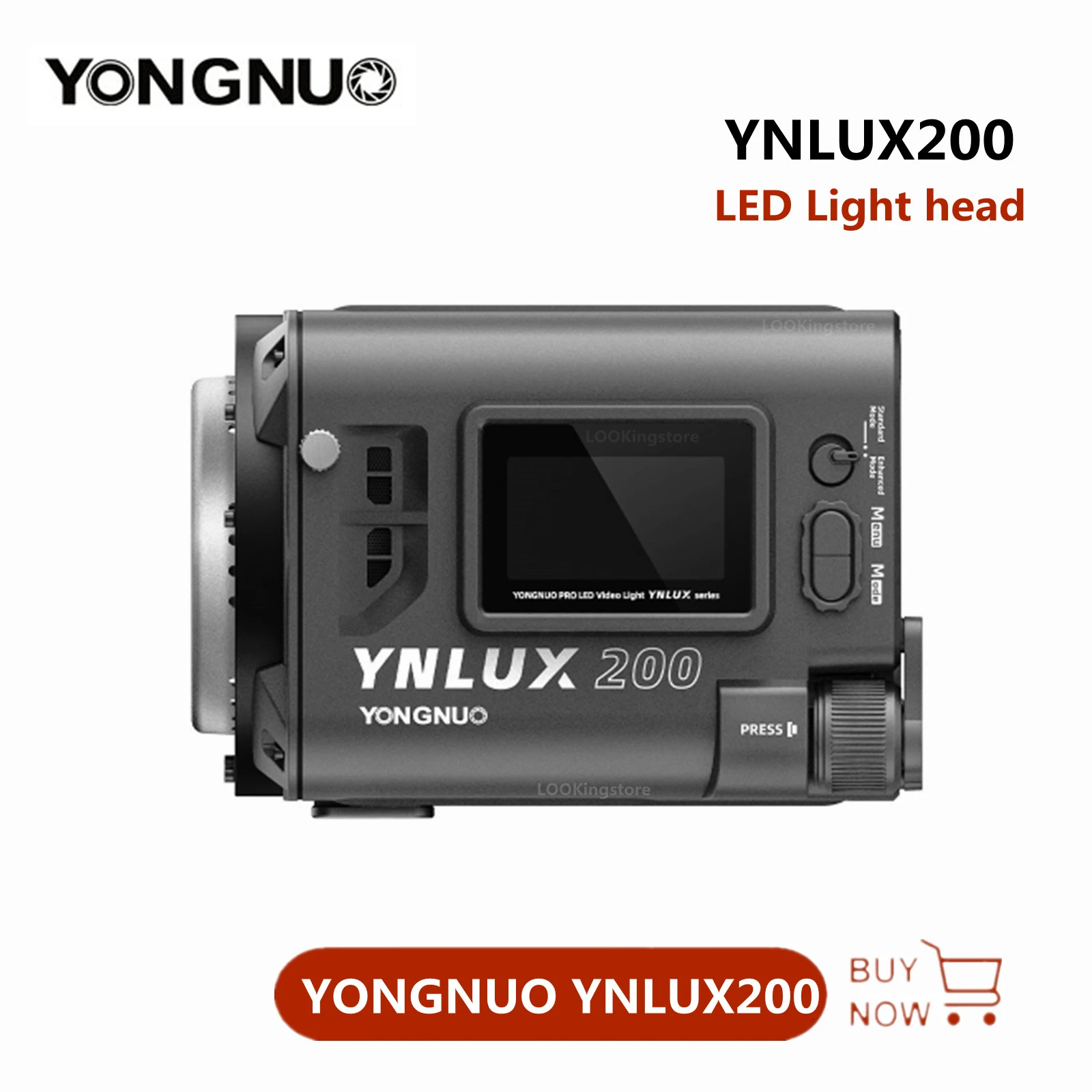 Yongnuo YNLUX200 200W Compact LED Video Light 2700K 6500K Fotografia ...