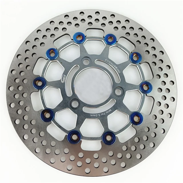 3 mounting holes 260mm Aluminum alloy Floating disk motorcycle brake ...