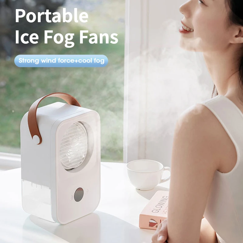 New-Portable-Ice-Fog-Fans-Office-Cooling-Fan-Adjustable-Multi-Function ...