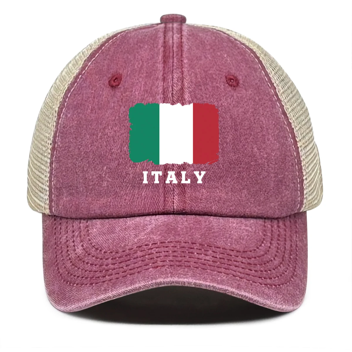 Italy Baseball Cap Flag Print Snapback Trucker Hat Outdoor Camping ...