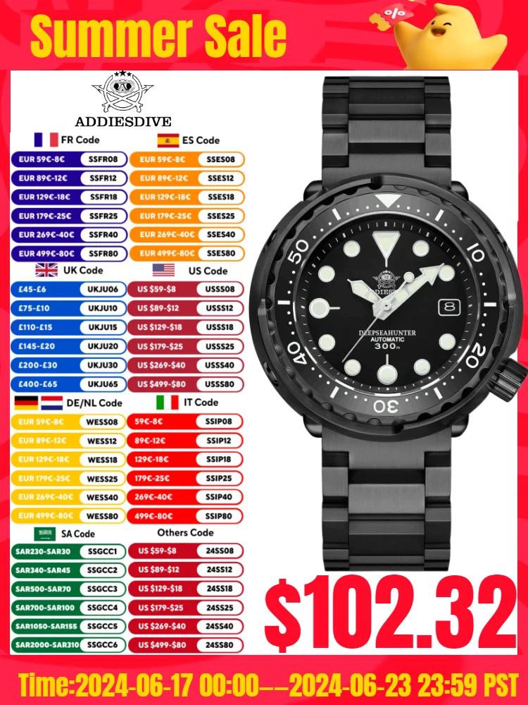 ADDIESDIVE-Men-s-Diver-Watch-Black-Tuna-Case-Sapphire-Ceramic-Bezel ...