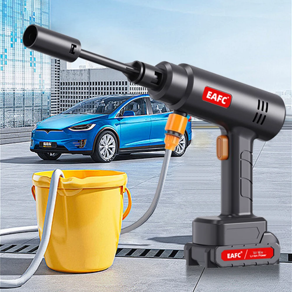 EAFC 60Bar Cordless High Pressure Car Washer 21V 20000mAh Rechargeable ...