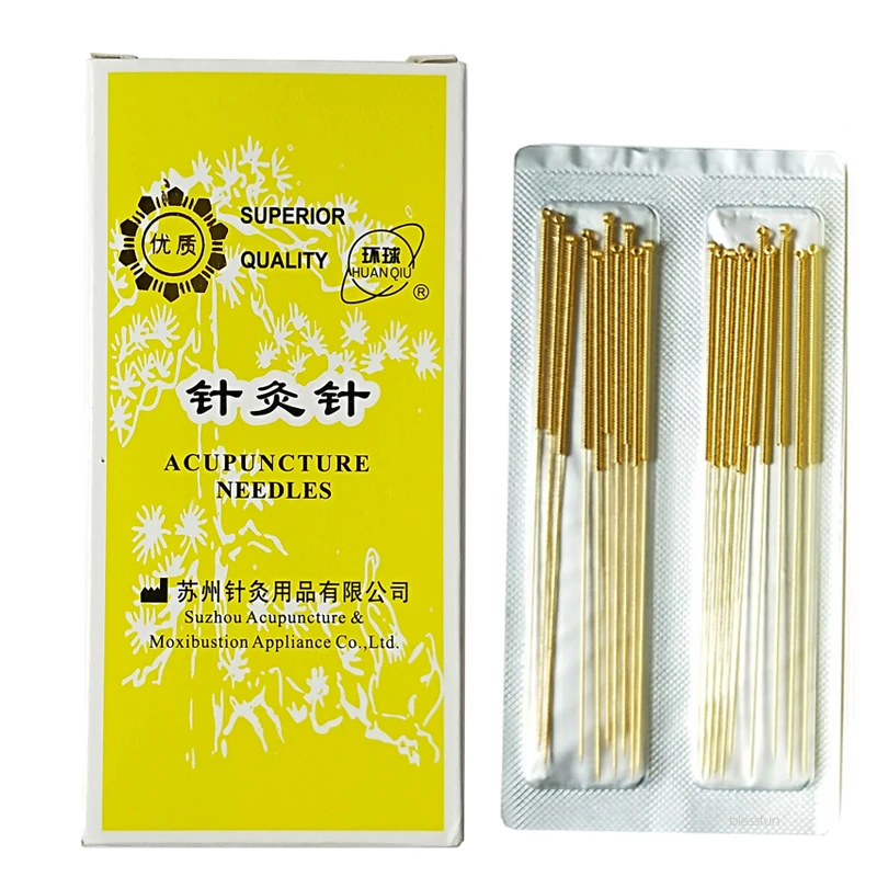Gold-plated-Sterile-Acupressure-needles-Hyposensitivity-Non-disposable ...