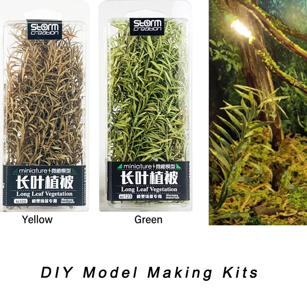 Miniature-Reed-Model-Long-Leaf-Grass-Cluster-Vegetation-Toys-Military ...