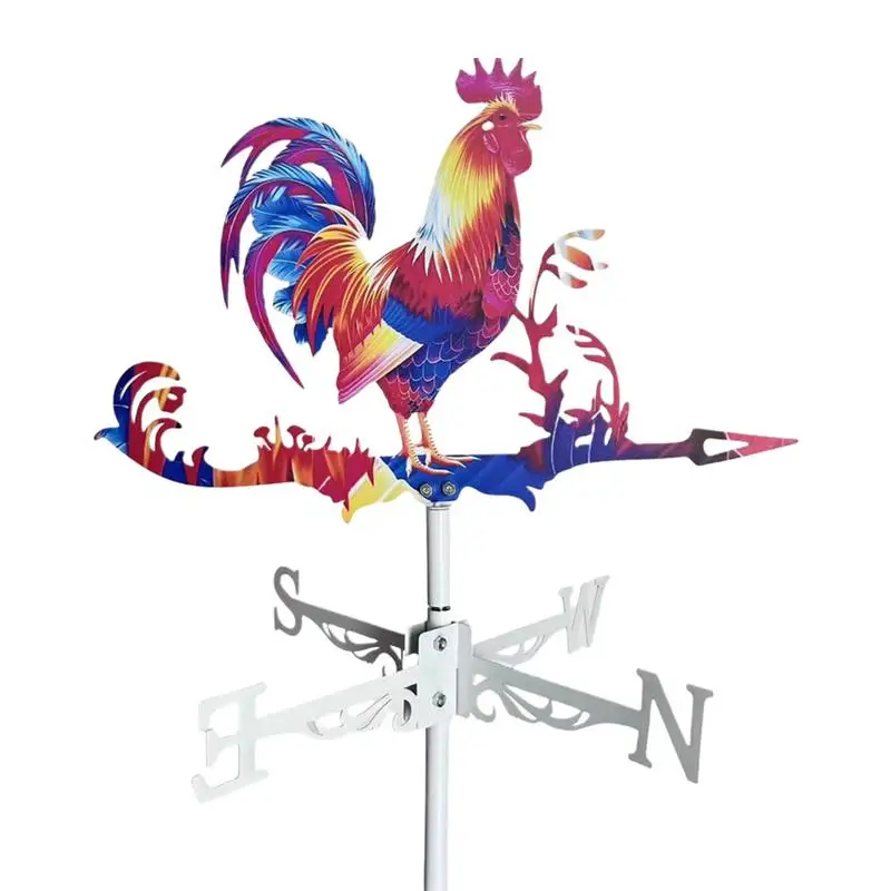 Rooster-Wind-Vane-Rooftop-Weather-Vane-Retro-Metal-Wind-Direction ...