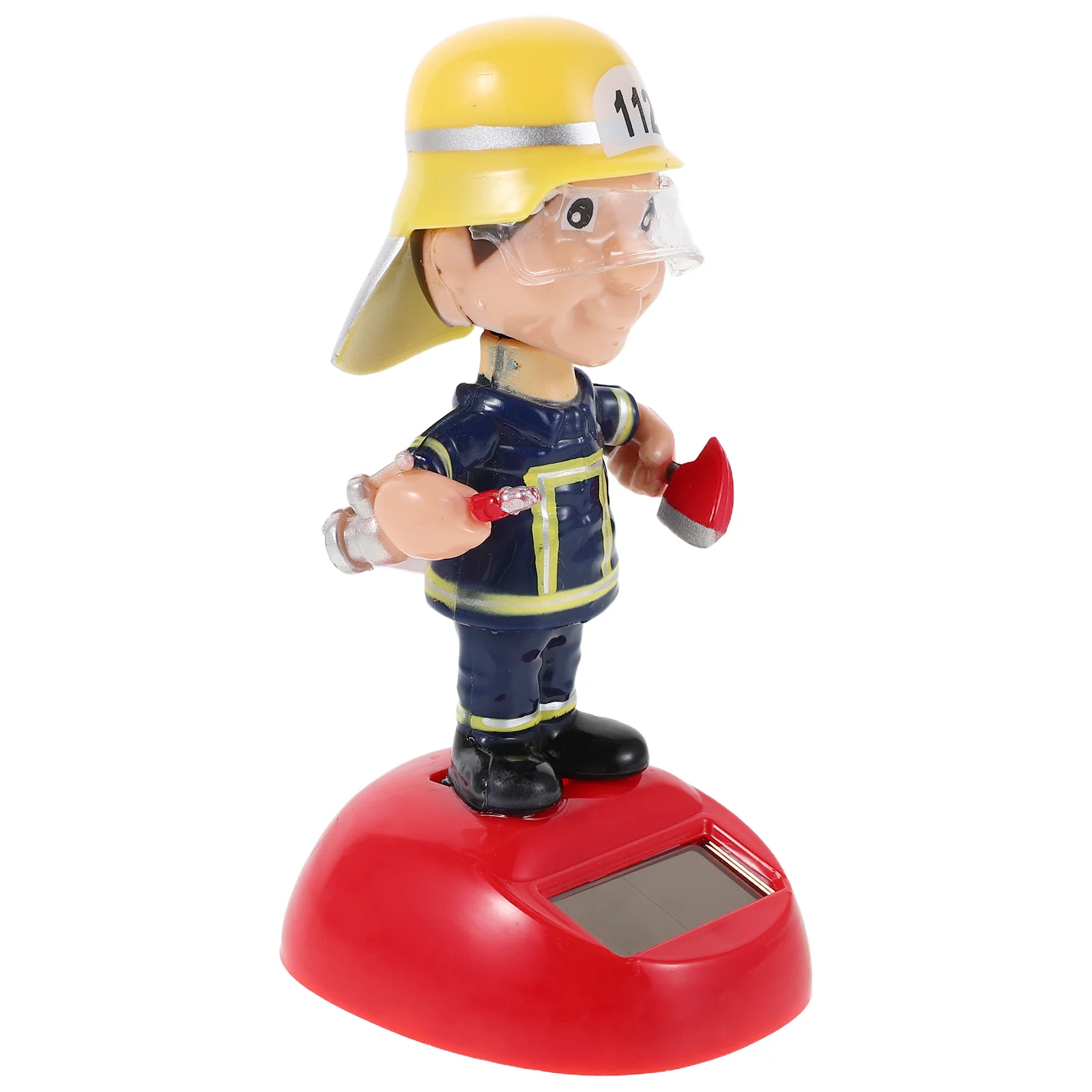 Firefighter Solar Figure Creative Cartoon Solar Powered Dancing Fireman ...