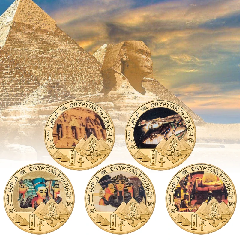 Moneda-conmemorativa-chapada-en-oro-del-fara-n-egipcio-moneda-de-desaf ...