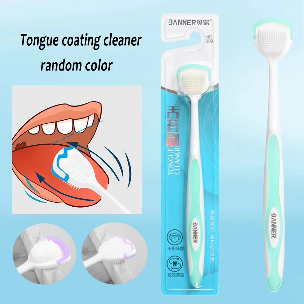 1PCS-Silicone-Tongue-Scraper-With-Non-slip-Handle-Fresher-Breath-Tongue ...