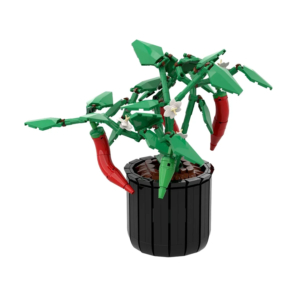 MOC-Plants-Bonsai-Chili-Potted-Pepper-Building-Block-Bricks-Chili ...