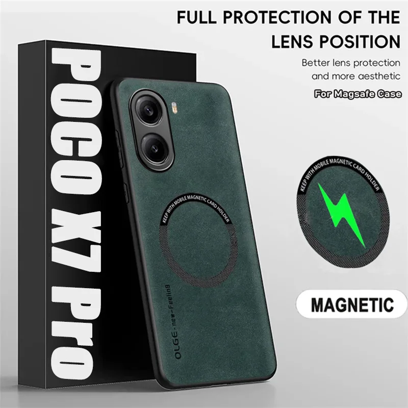 Luxury Leather Case For POCO X7 X6 X5 M6 Pro M5S 5G Magnetic For ...