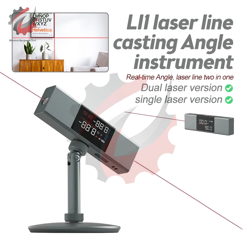 LI1 Laser Protractor Digital Inclinometer Angle Measure Laser Level ...