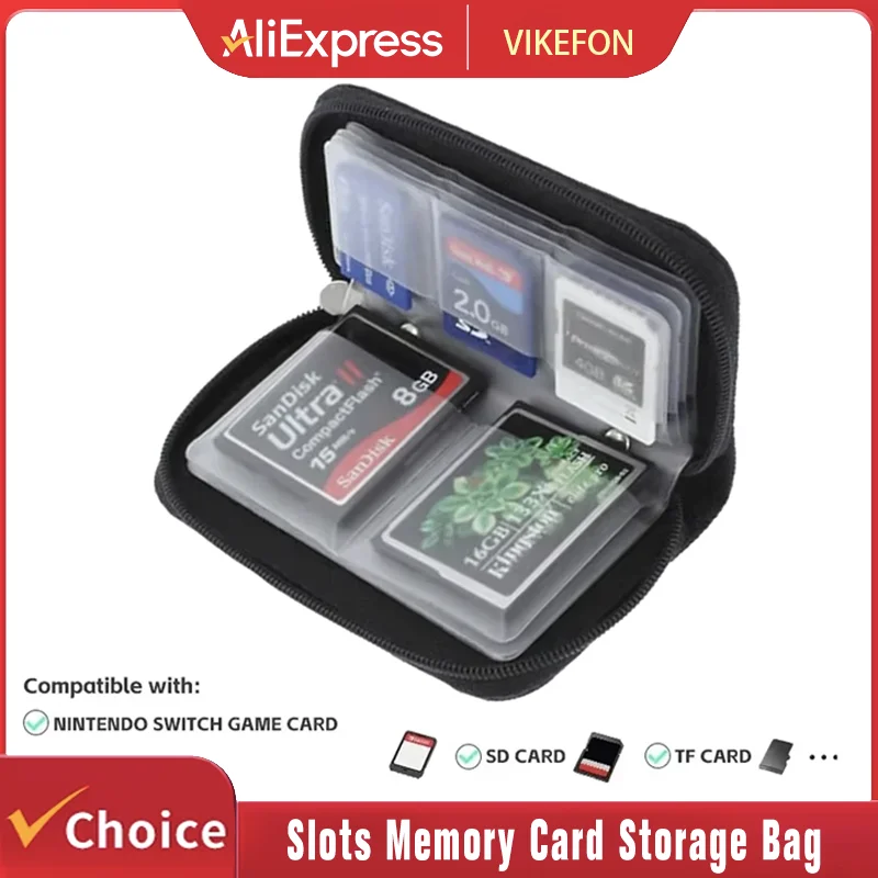 Memory Card Storage Bag Carrying Case Holder Wallet 22 Slots for CF/SD ...