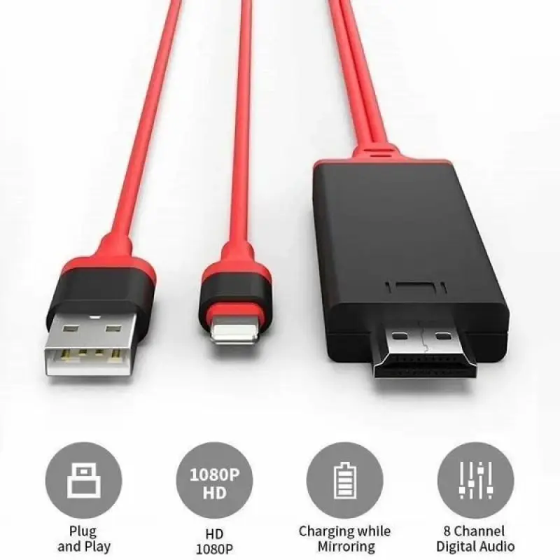 USB-Type-C-to-HDMI-Cable-For-iPhone-Lightning-Phone-to-TV-Projector ...