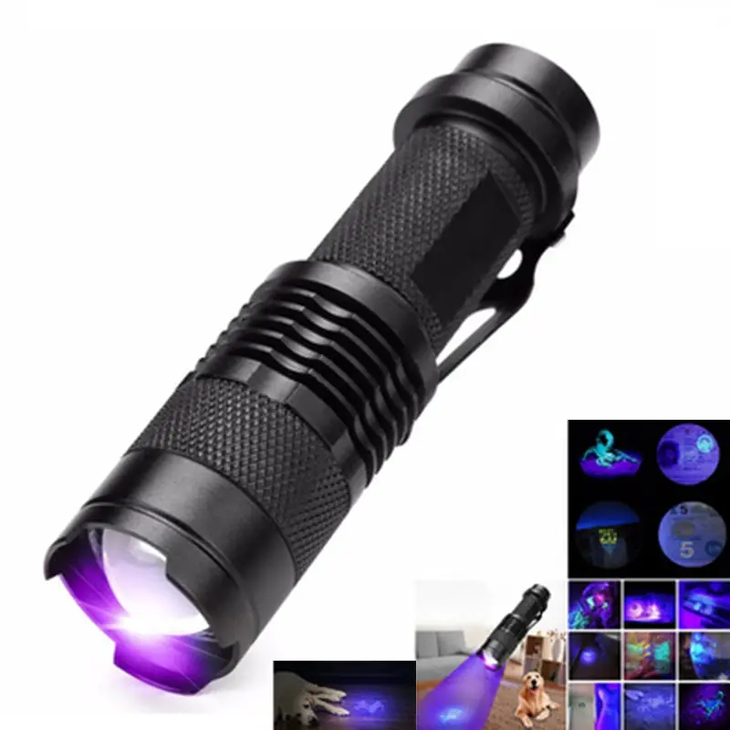 UV-LED-Portable-Flashlight-395nm-Black-Light-Wavelength-Violet ...