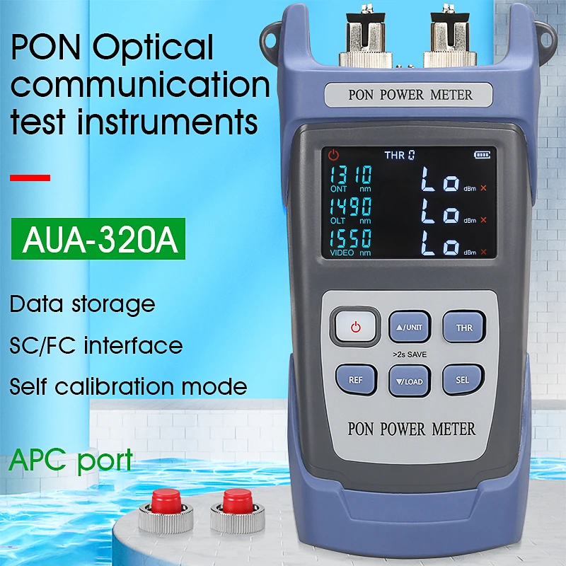 COMPTYCO AUA 320A/U Handheld Fiber Optical PON Power Meter FTTX/ONT/OLT ...