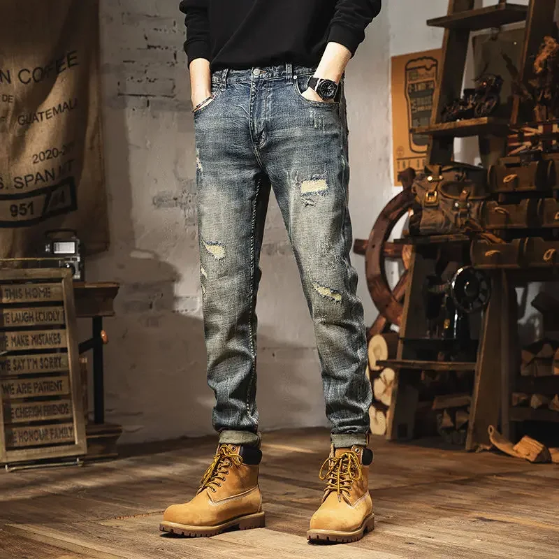 Hip-Hop-Motorcycle-Trousers-Buggy-Jeans-for-Men-New-Rock-with-Pockets ...