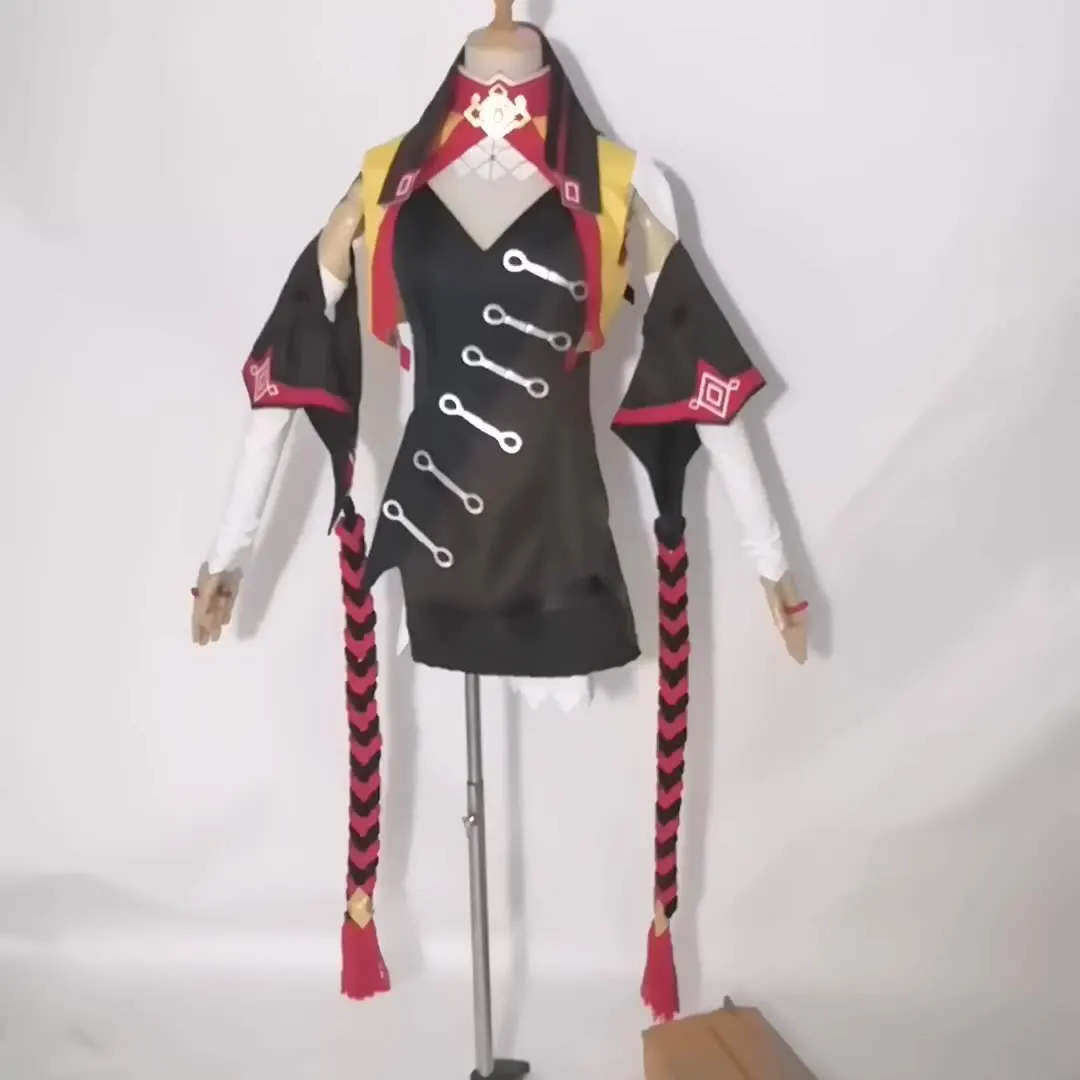 Game-Genshin-Impact-Xinyan-Cosplay-Costume-Dress-Wig-Accessories-Comic ...